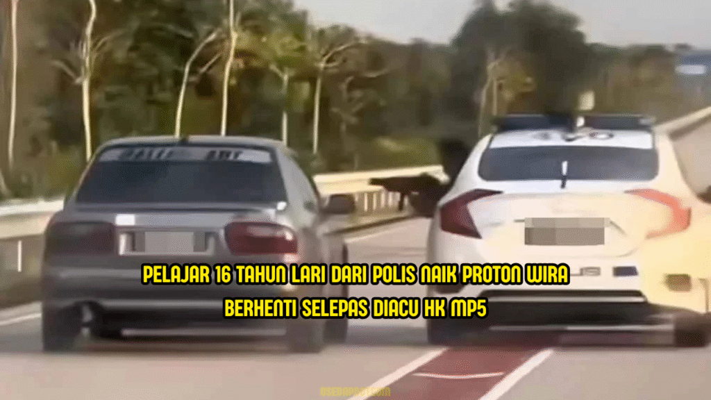 Budak 16 Tahun Lari Dari Polis Pandu Wira, Berhenti Bila Polis Acu MP5